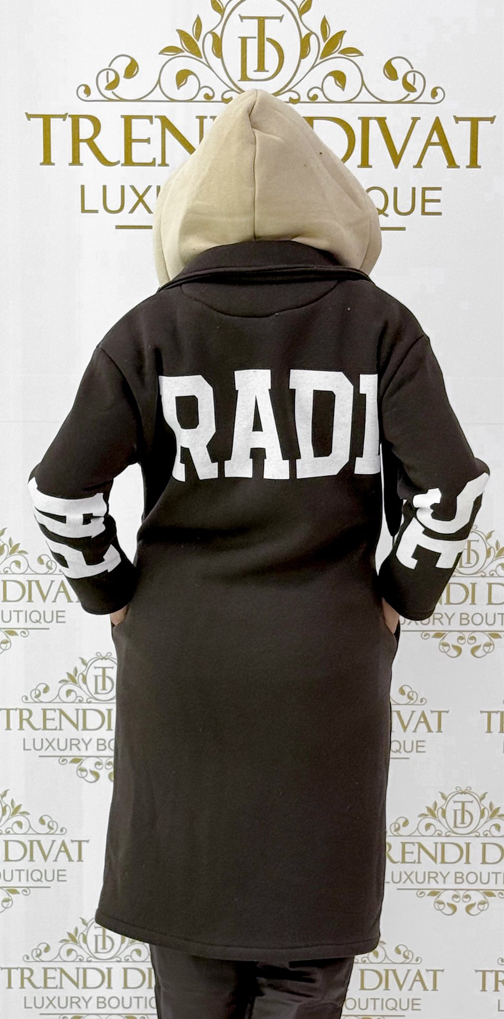 Hooded jacket with a straight fit, soft thick fluffy lining, "PARADISE ...